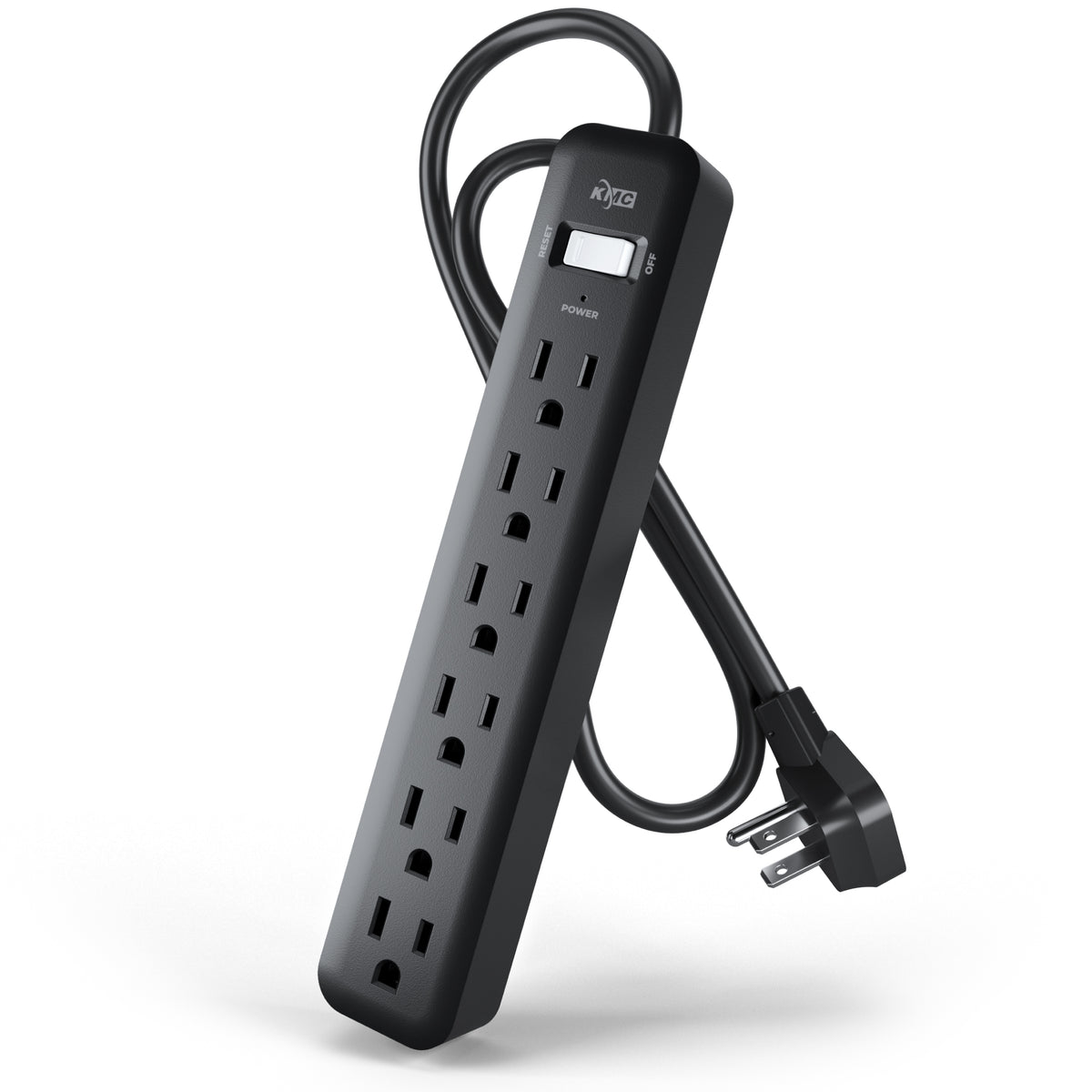 Power Strip 6 w/ Flat Plug — KMC