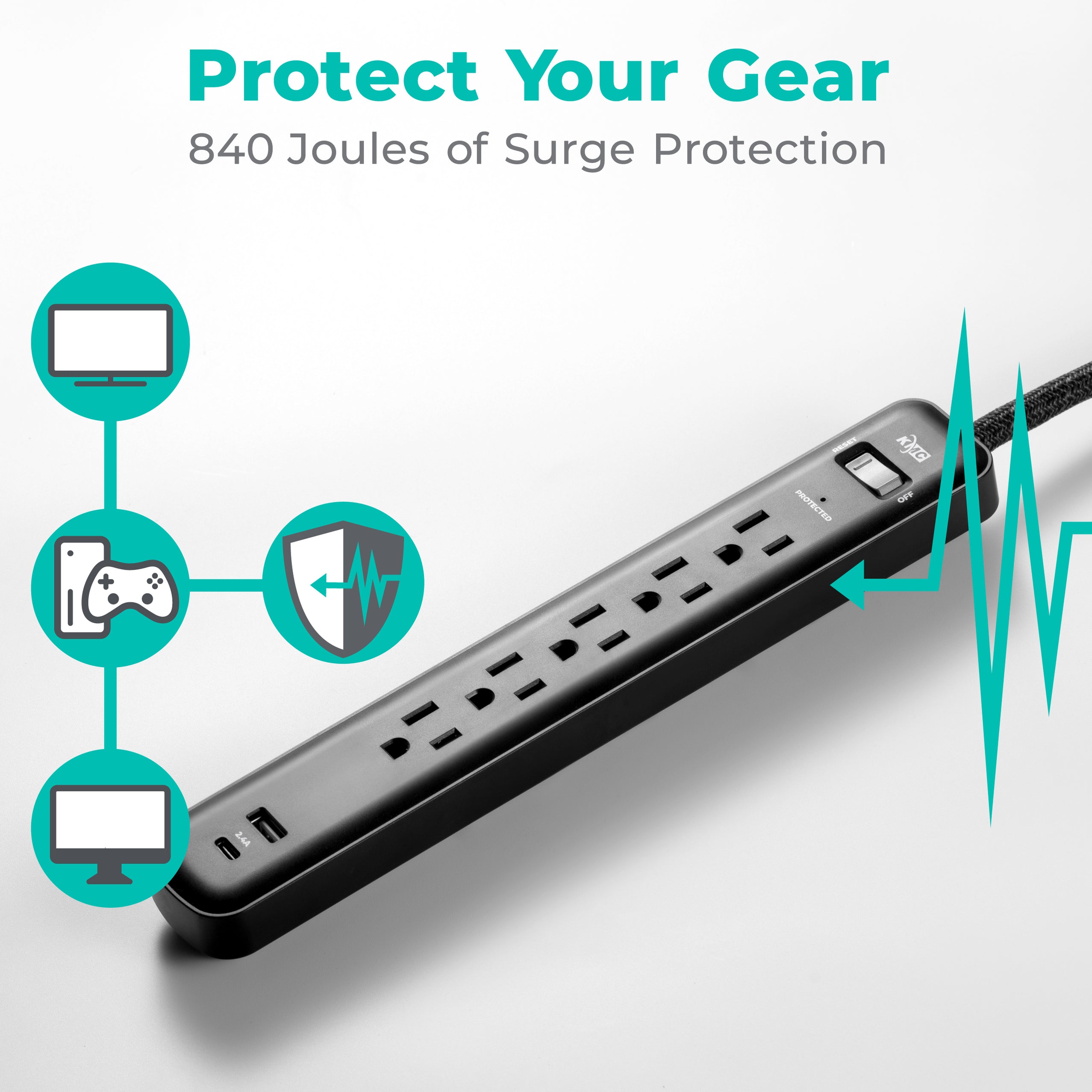 Surge Strip 5 + 1A1C — KMC